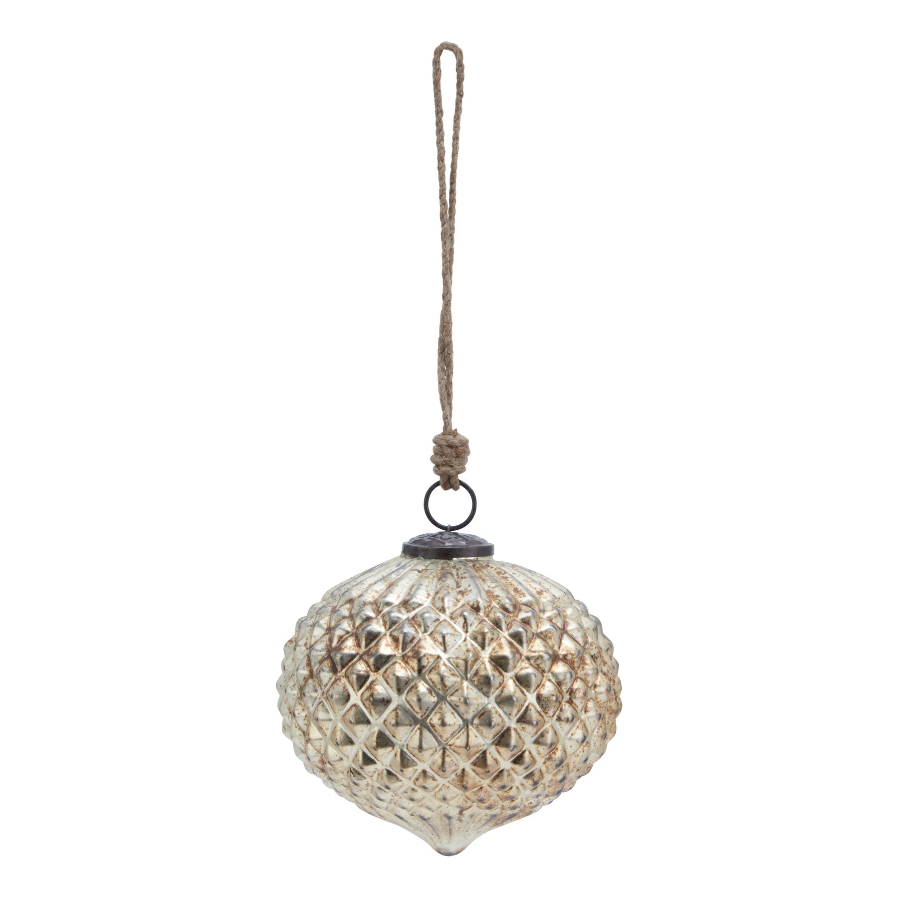 Burnished Glass Bulbous Bauble | Wholesale by Hill Interiors