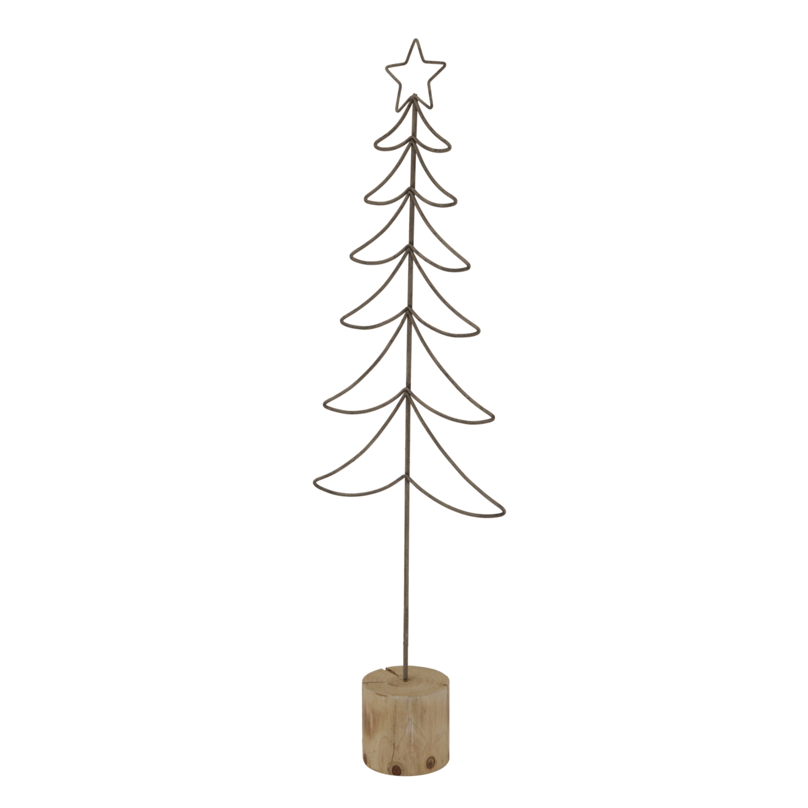 Large Rustic Outline Tree And Star | Wholesale by Hill Interiors