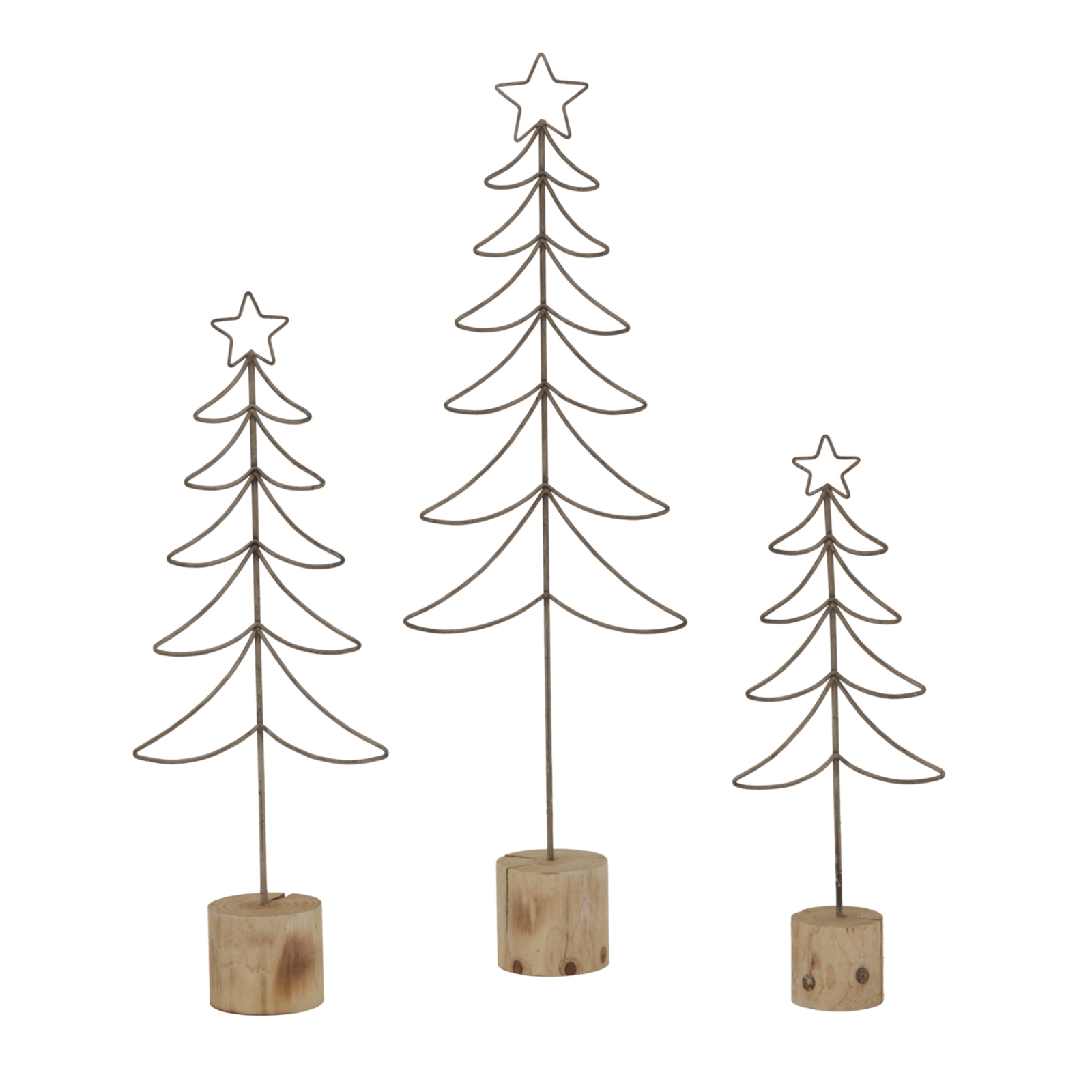 Large Rustic Outline Tree And Star | Wholesale by Hill Interiors