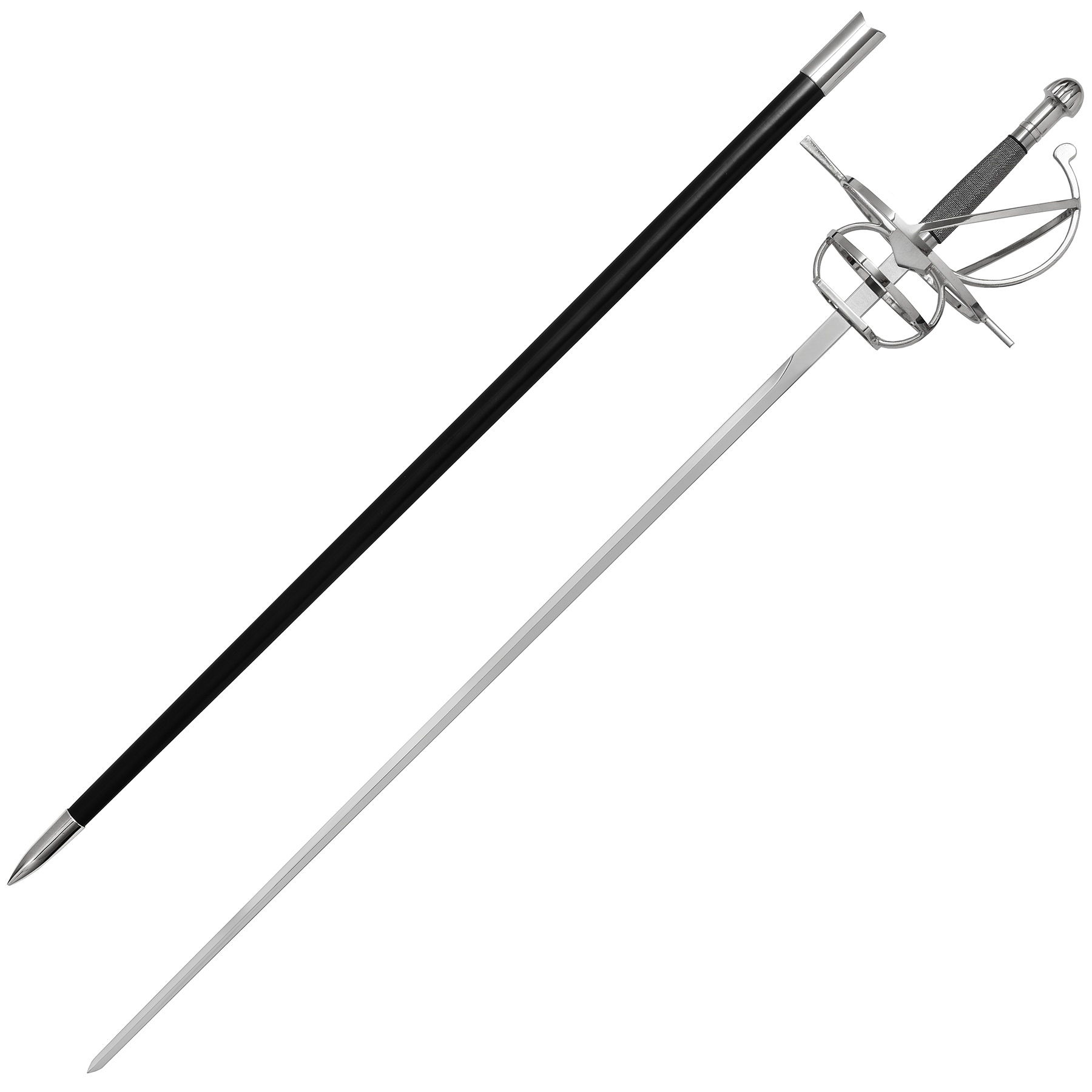Silver Rapier with Scabbard From Way Of The Warrior