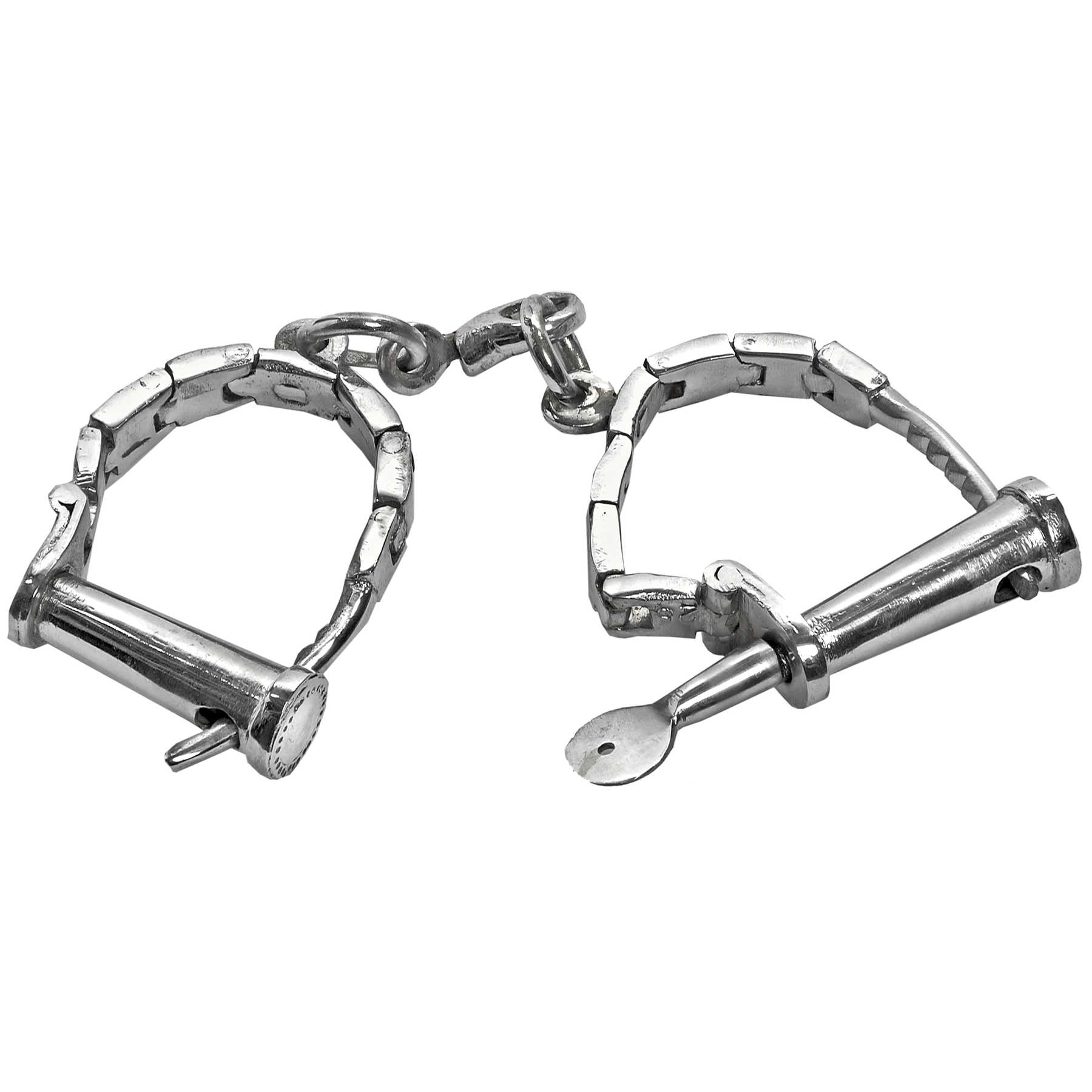 PAIR OF NICKEL PLATED LADIES HANDCUFFS From Way Of The Warrior