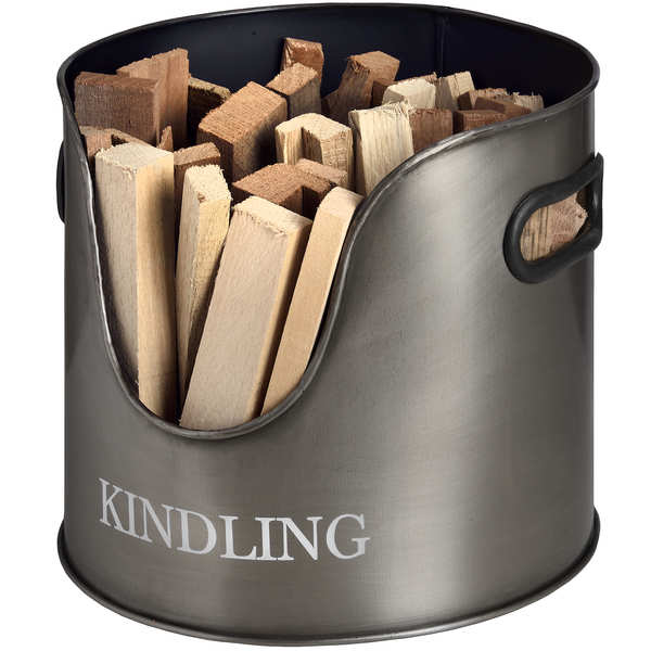 Antique Pewter Kindling Storage | Wholesale by Hill Interiors